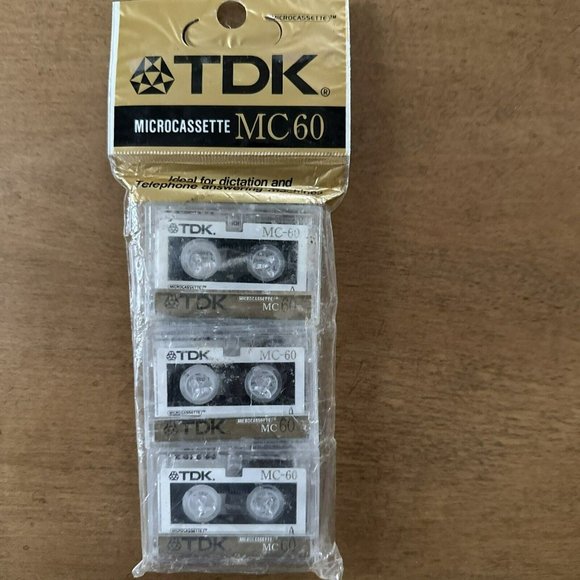 TDK | Media | Tdk Mc6 Microcassette 60 Minute Blank Tapes New Package 3 ...